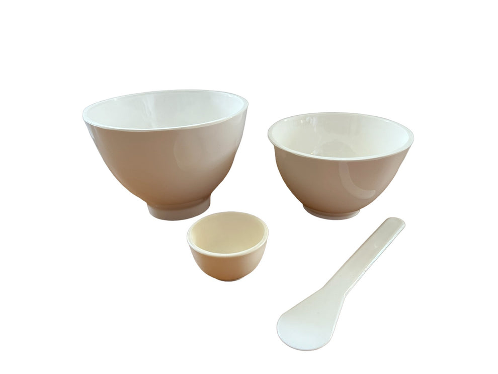 Kit Vasijas Flexible y Espátula para Facial Blanco – Grupo VOR